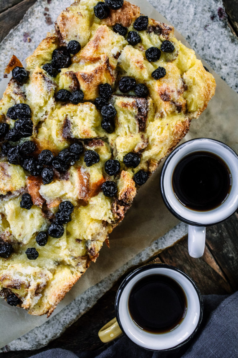 Restaurant-Style Cinnamon Bread Pudding with Blueberries | Ciao Chow ...