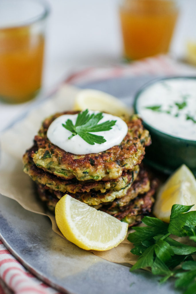 Mini Zucchini Fritters with Lemon-Caper Aioli | Ciao Chow Bambina