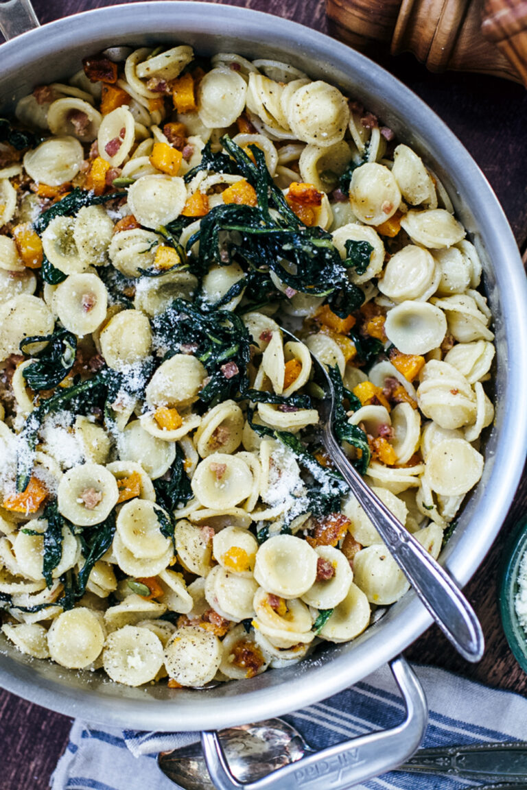 Autumn Pasta with Dandelion Greens, Pancetta & Butternut Squash | Ciao ...