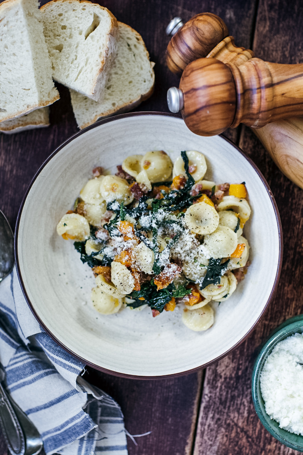Autumn Pasta with Dandelion Greens, Pancetta & Butternut Squash | Ciao ...
